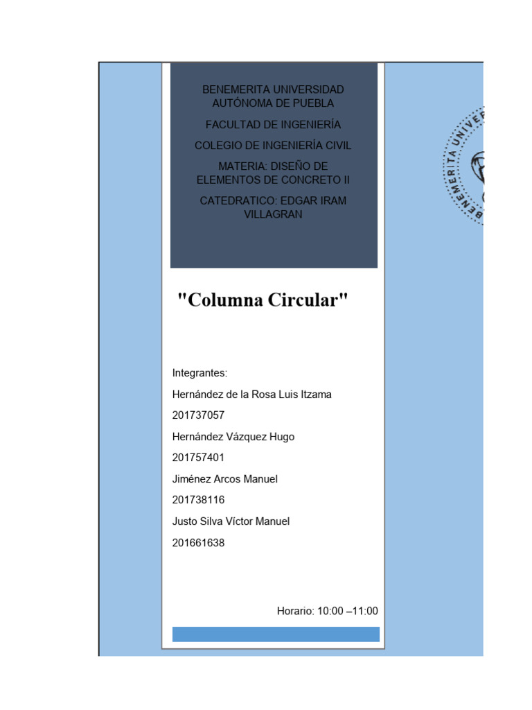 Revision Columna Circular | PDF