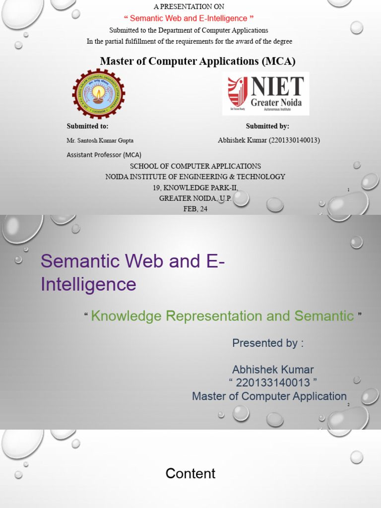 Semantic Web and E-Intelligence | PDF | Semantic Web | Knowledge Representation And Reasoning