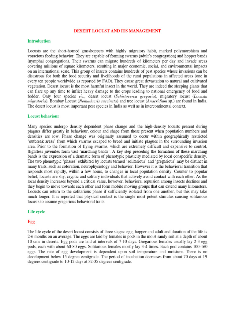 Locust-write-up-New | Download Free PDF | Insects