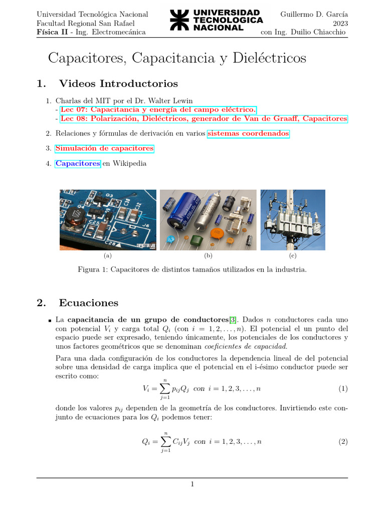 _Apunte_Rapido_y_Videos_04.Capacitores | PDF | Permisividad | Dieléctrico