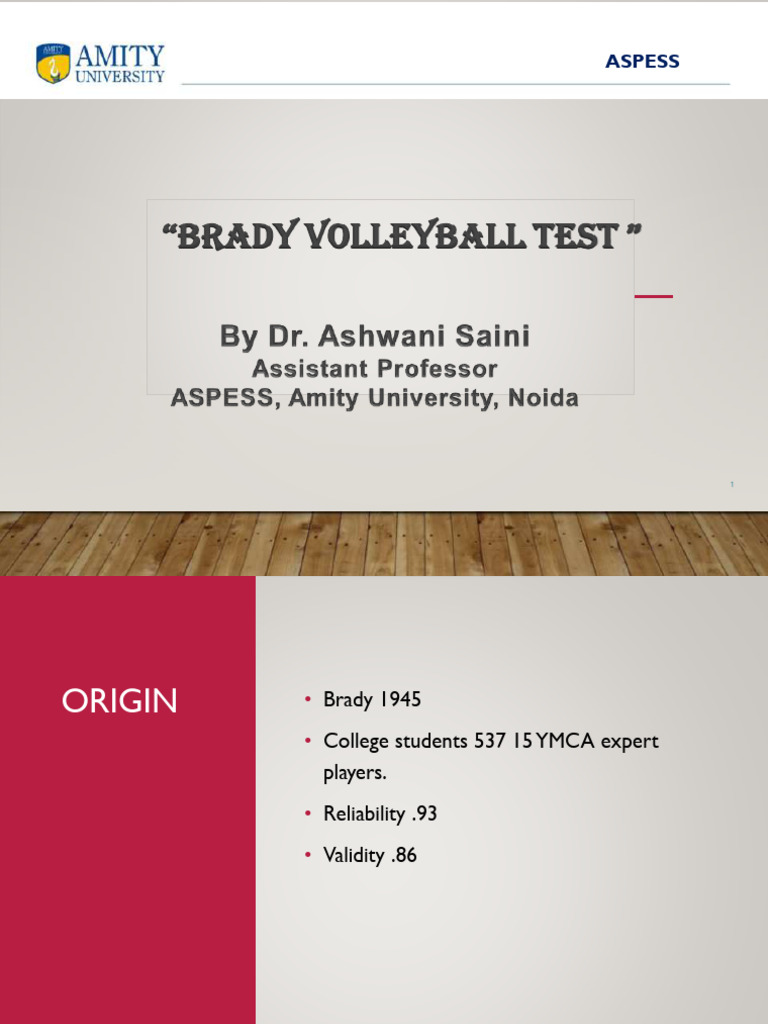 Bradey Volley Ball Test | PDF