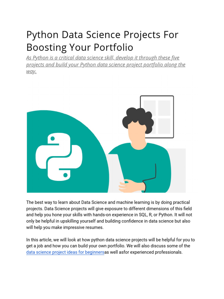 Python Data Science Projects | PDF | Data Analysis | Data Science