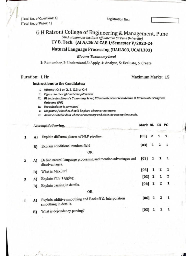 Cae Questions Paper | PDF