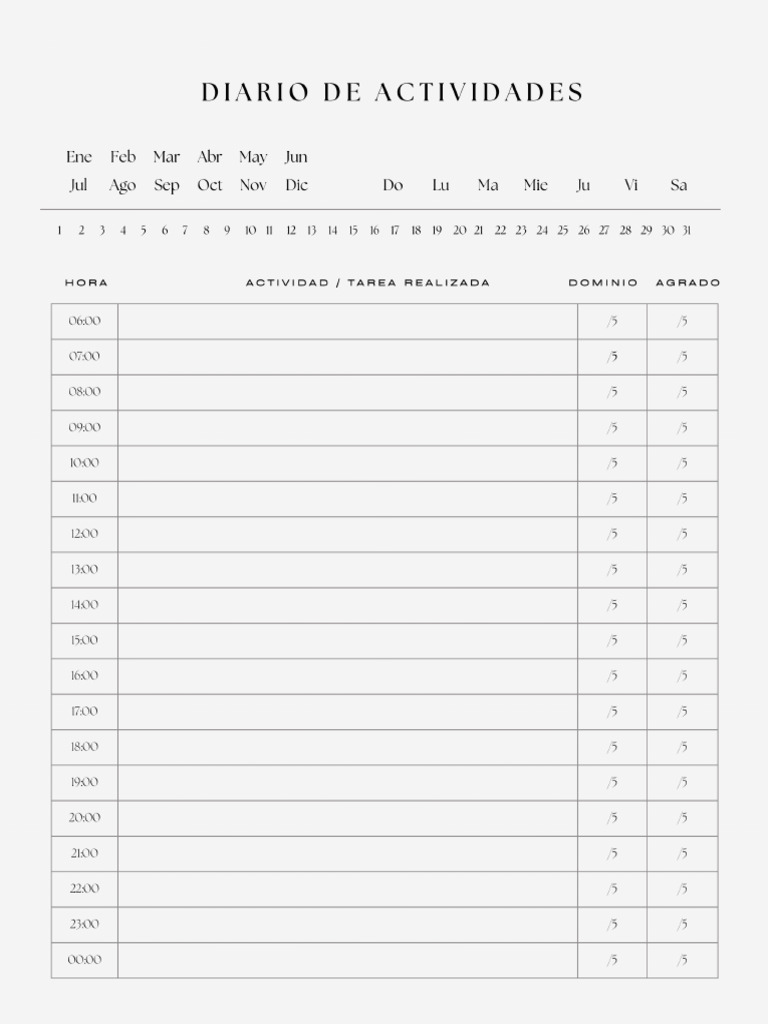 Diario de Actividades | PDF