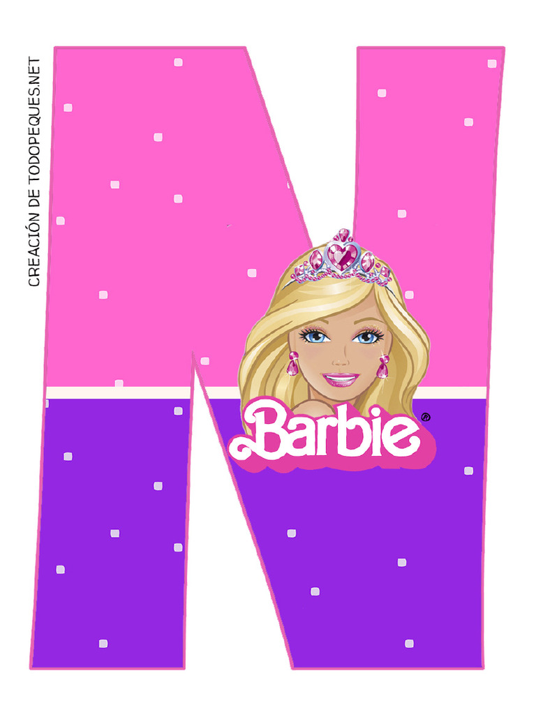 Abecedario de Barbie Letra N | PDF
