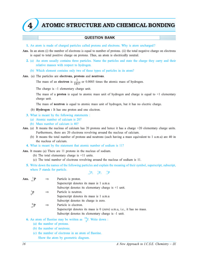 Ch -4 Atomic Structure and chemical bonding | PDF