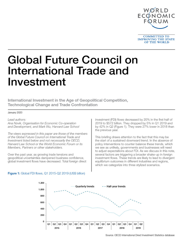 WEF GFC Investment Scenarios Briefing Paper | PDF | Foreign Direct ...