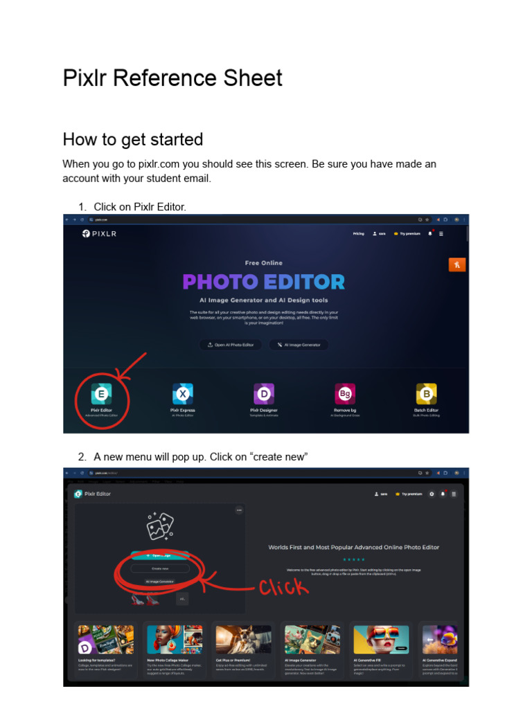 pixlr reference sheet | PDF | Keyboard Shortcut | Software
