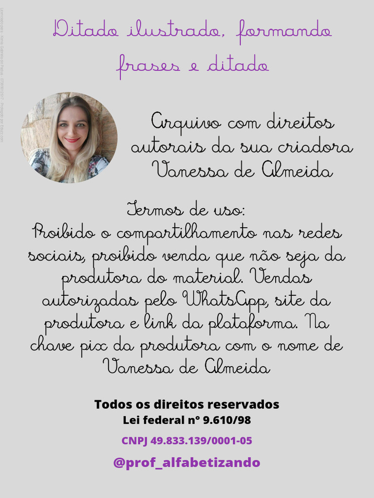 Ditado Ilustrado: Formando Frases | PDF