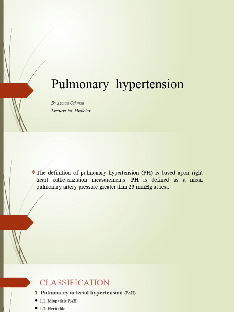 Understanding Pulmonary Hypertension | PDF | Blood Vessel | Hypertension