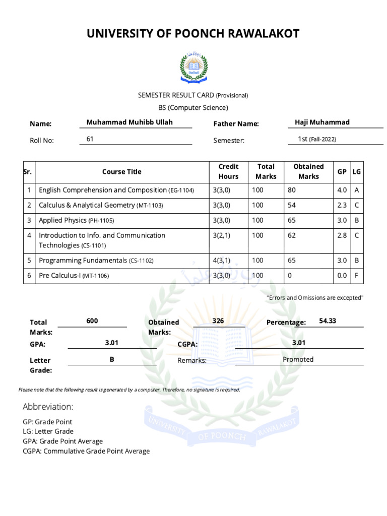 1st Semester | PDF