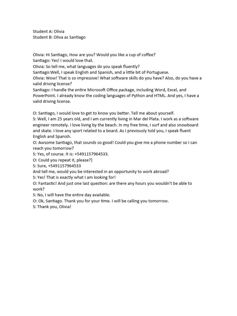 Telephone Conversation | PDF