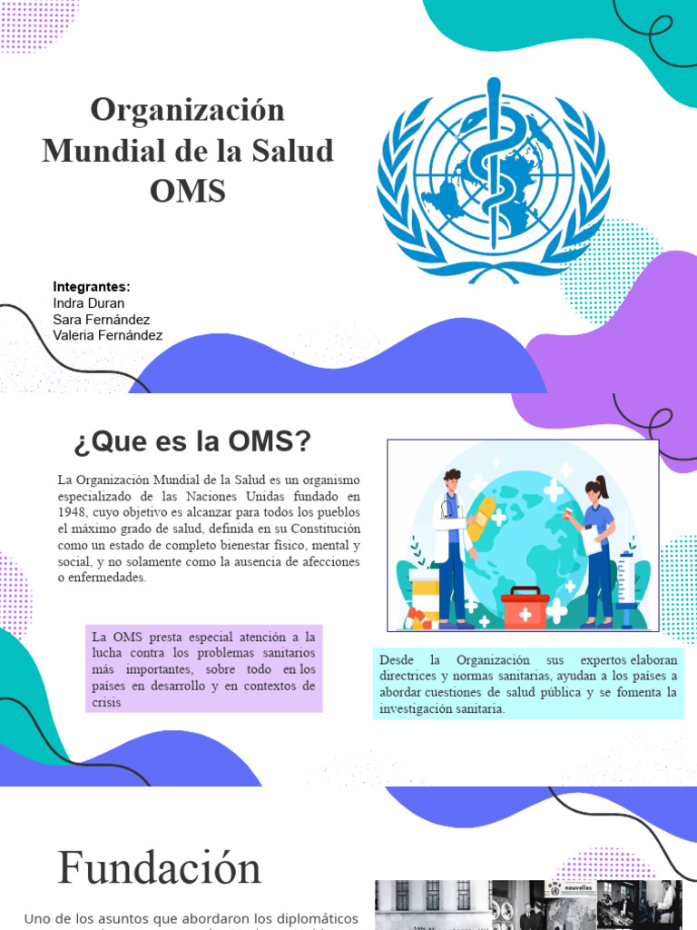 Integrantes de la OMS y su misión | PDF | Organización Mundial de la Salud