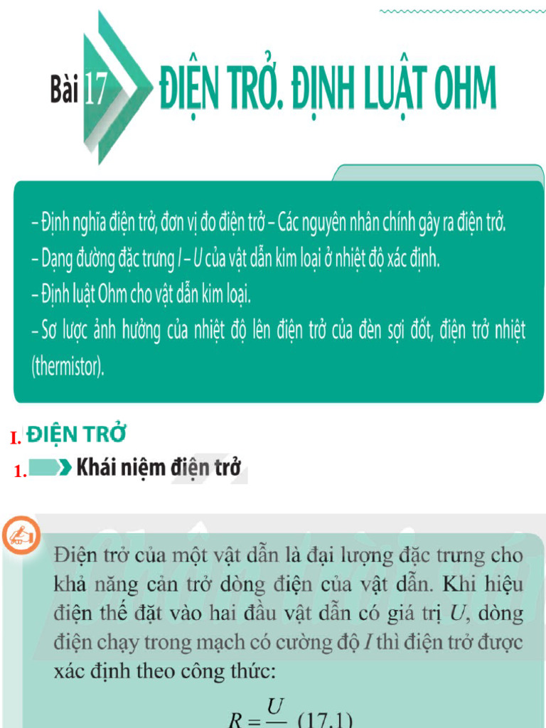 Bai 17 CTST Dien Tro Dinh Luat Ohm | PDF