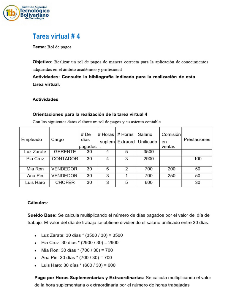 Tarea virtual # 4 proyecto integrador.. | PDF | Salario | Economias