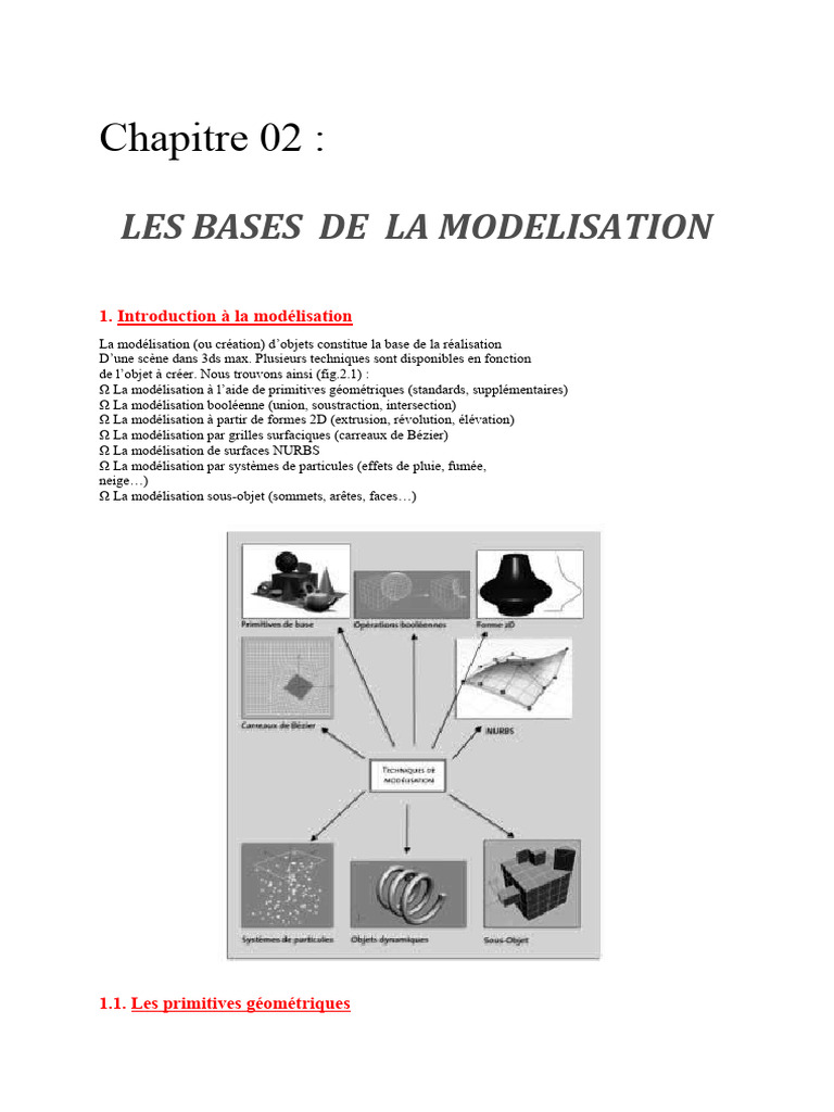 Bases de la modélisation dans 3ds Max | PDF | Modélisation ...