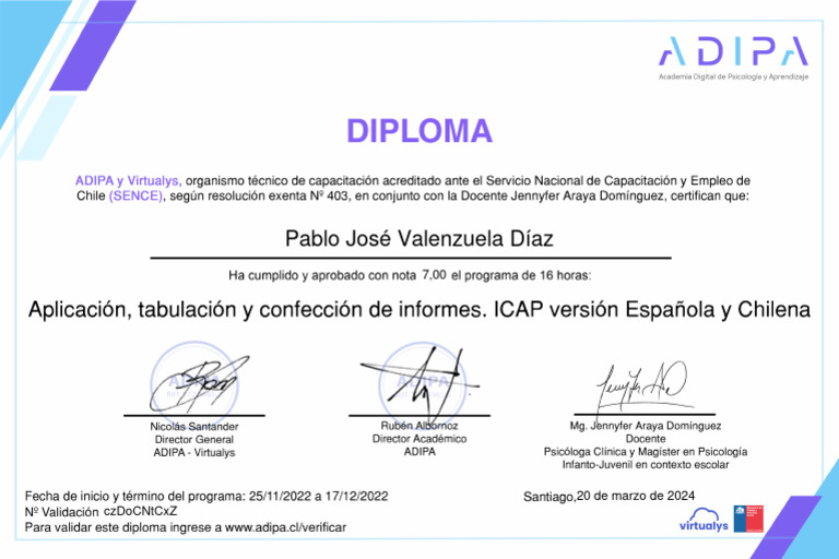 Certificado ICAP | PDF