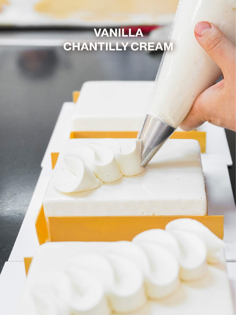 Bonus Recipe Vanilla Chantilly Cream | PDF | Whipped Cream | Gelatin