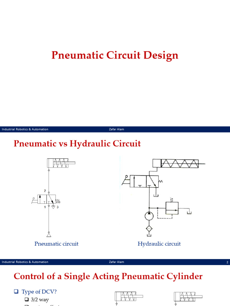 Lecture 6 - Pneumatic Circuit Design | PDF