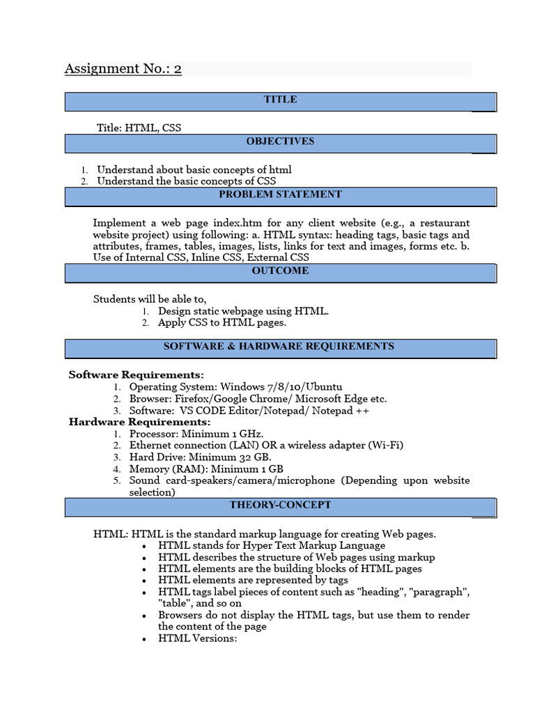 WT LAB 2 HTML CSS-1 | PDF | Html | Html Element WT LAB 2 HTML CSS-1 | PDF | Html | Html Element