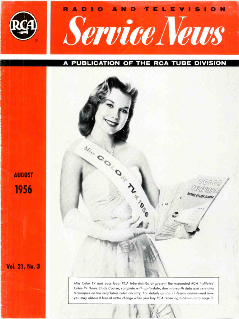 RCA Radio Service News 1956 08 | PDF | Loudspeaker | Vacuum Tube