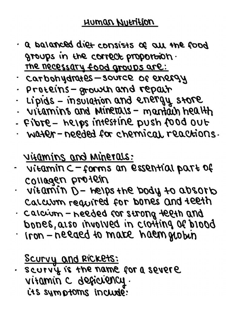 Human Nutrition | PDF