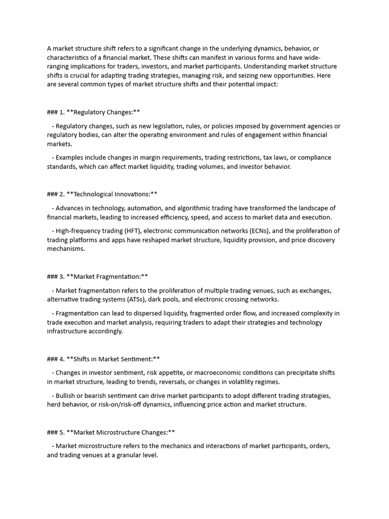 Market Structure Shift | Download Free PDF | Market (Economics ...