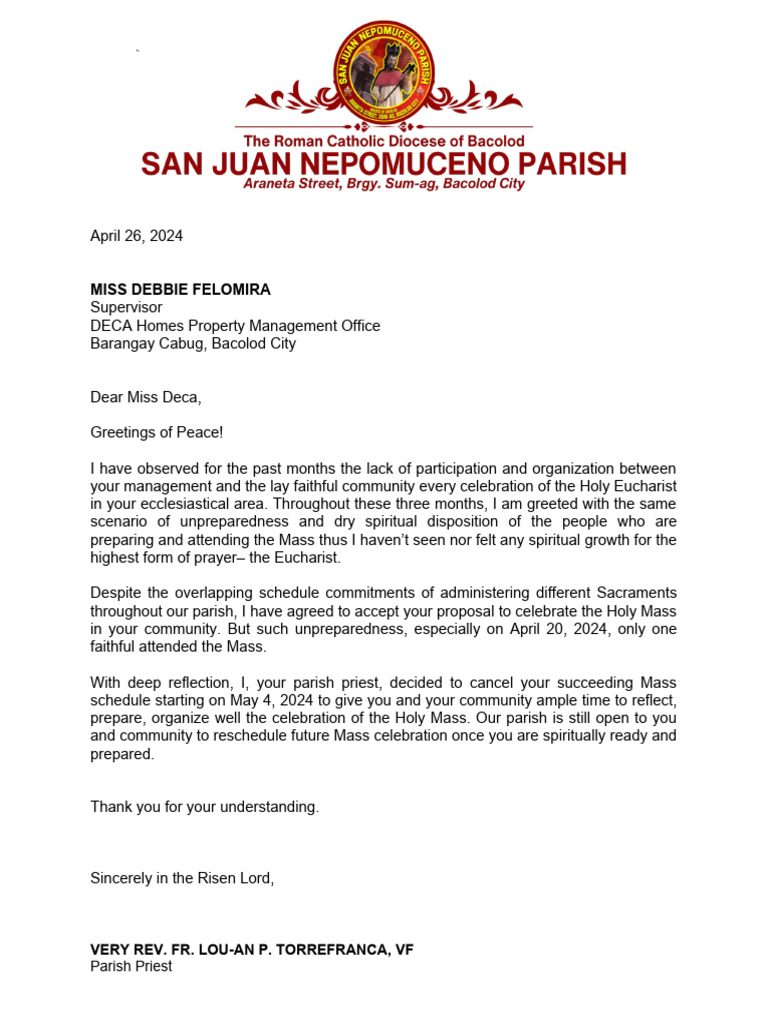 Letter To Deca | PDF