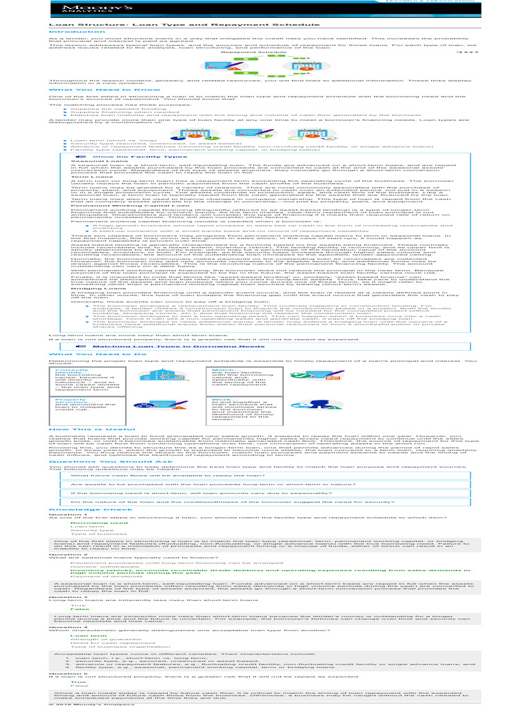 Loan Types and Repayment Structures | PDF | Loans | Debt