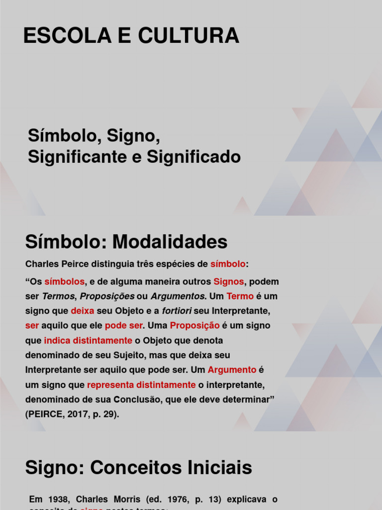 A5 - Símbolo Signo Significante Significado | PDF | Semiótica | Semântica