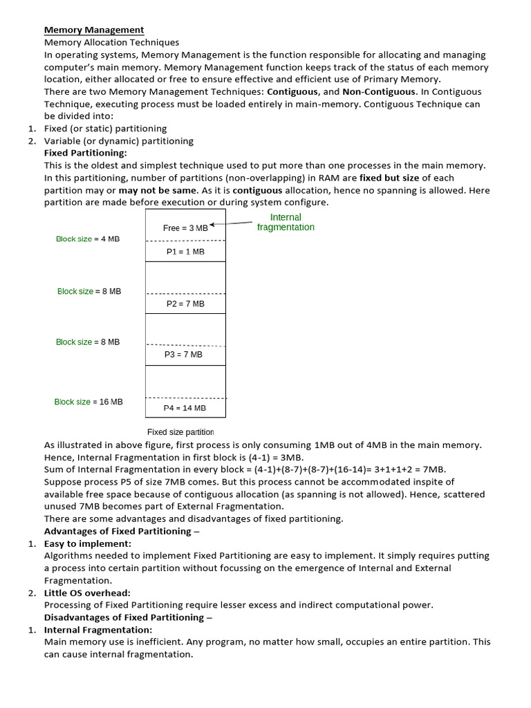 Memory Management@Unit 3 | PDF | Computer Data Storage | Computer Engineering