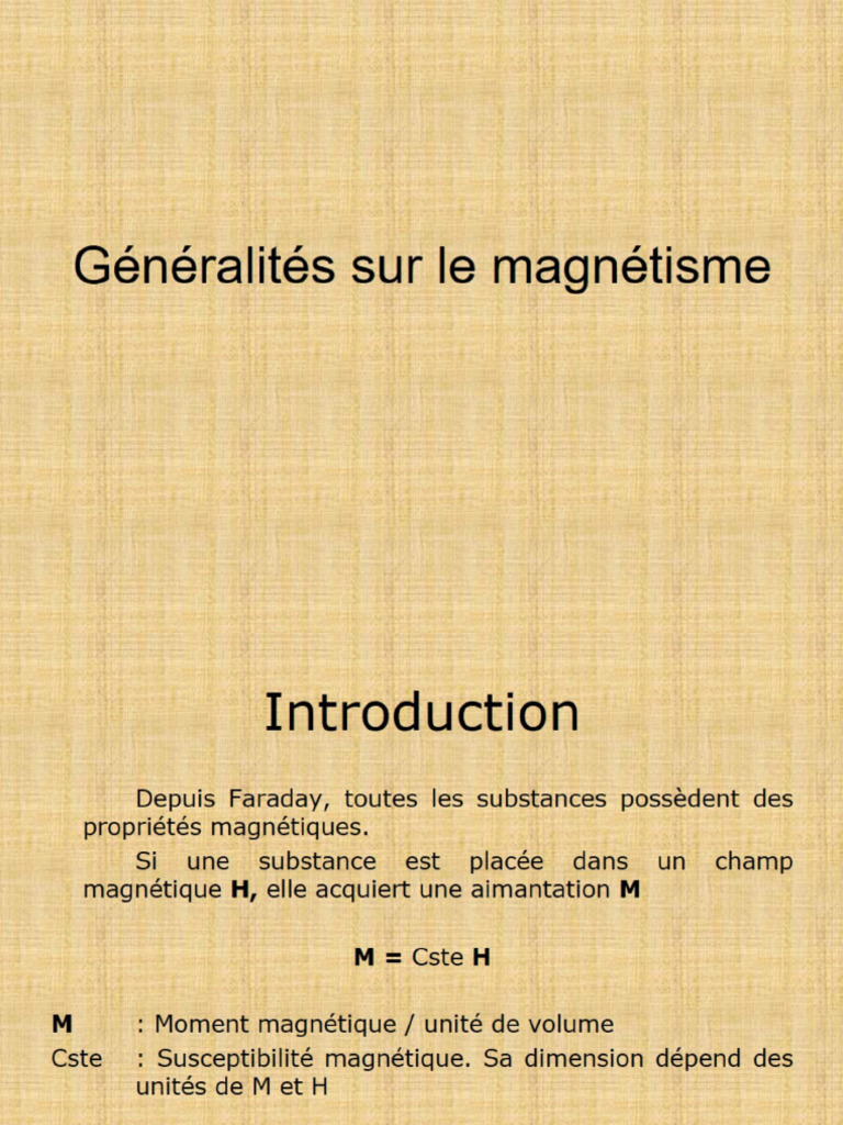Généralités Sur Le Magnétisme | PDF