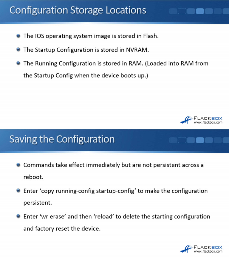IOS Configuration Storage Guide | PDF | Computers
