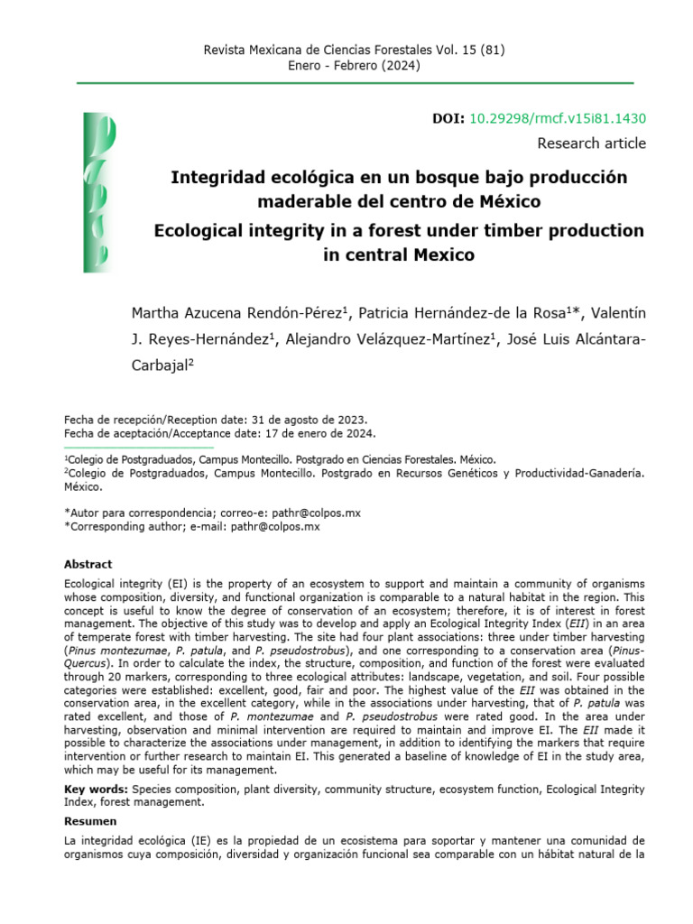 Ecological Integrity | PDF | Forestry | Ecology