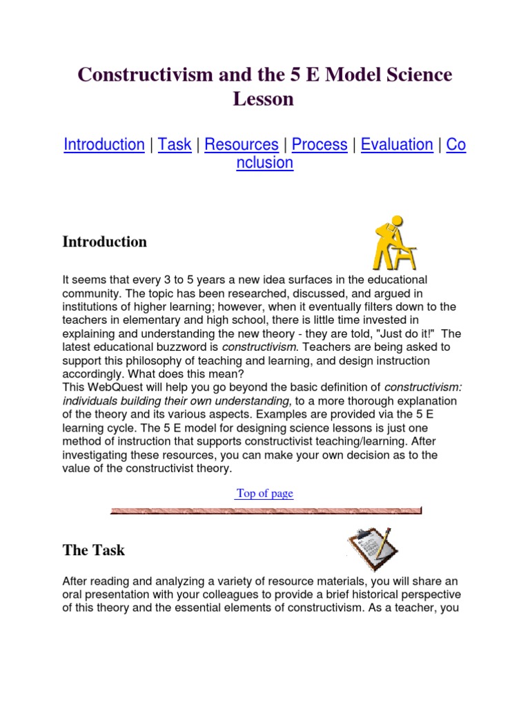 5E Model in Constructivist Science Teaching | PDF | Constructivism ...