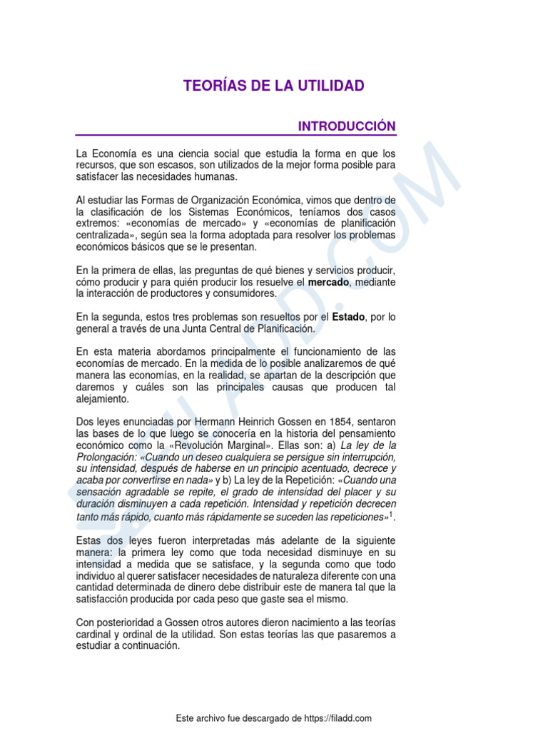 Teoria Cardinal y Ordinal de La Utilidad Autor Lic Carlos Rojas ...