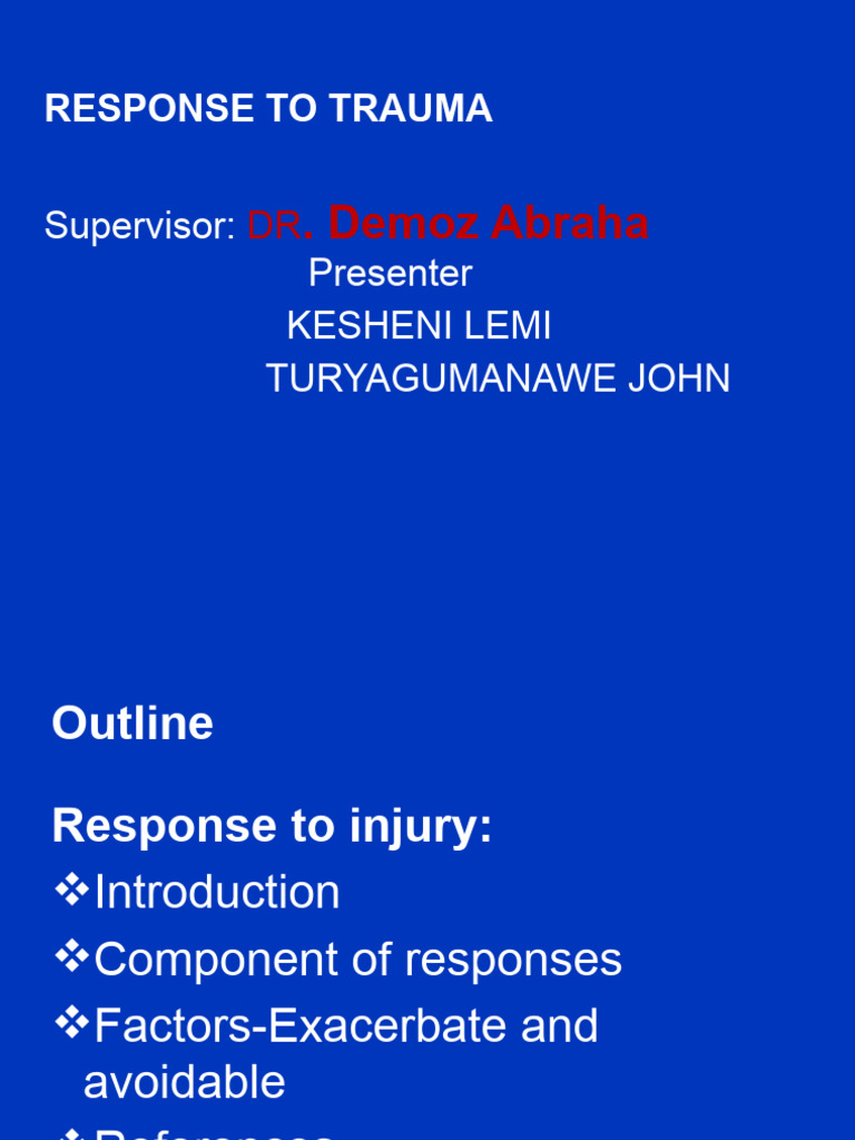 Response To Trauma 2024 | PDF | Neuroendocrinology ...