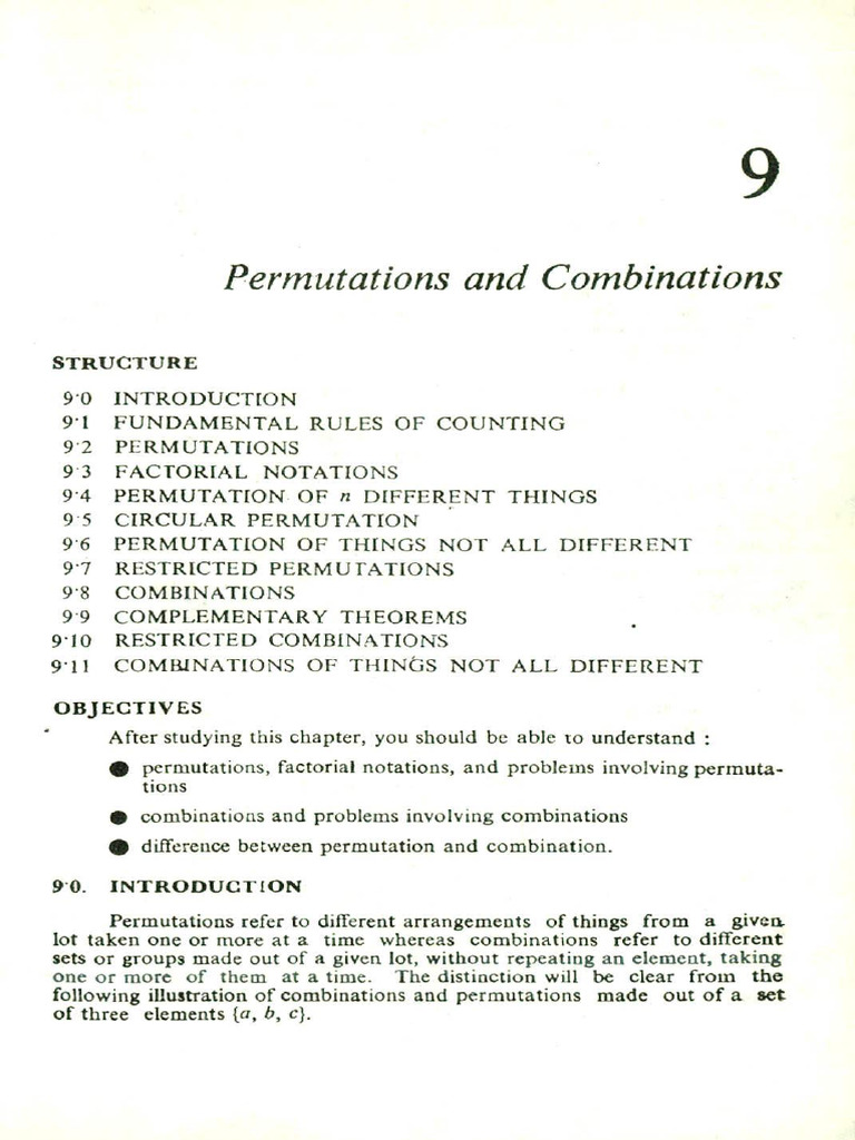 Chapter 9 Permutations VK Kapoor | PDF | Permutation | Group Theory