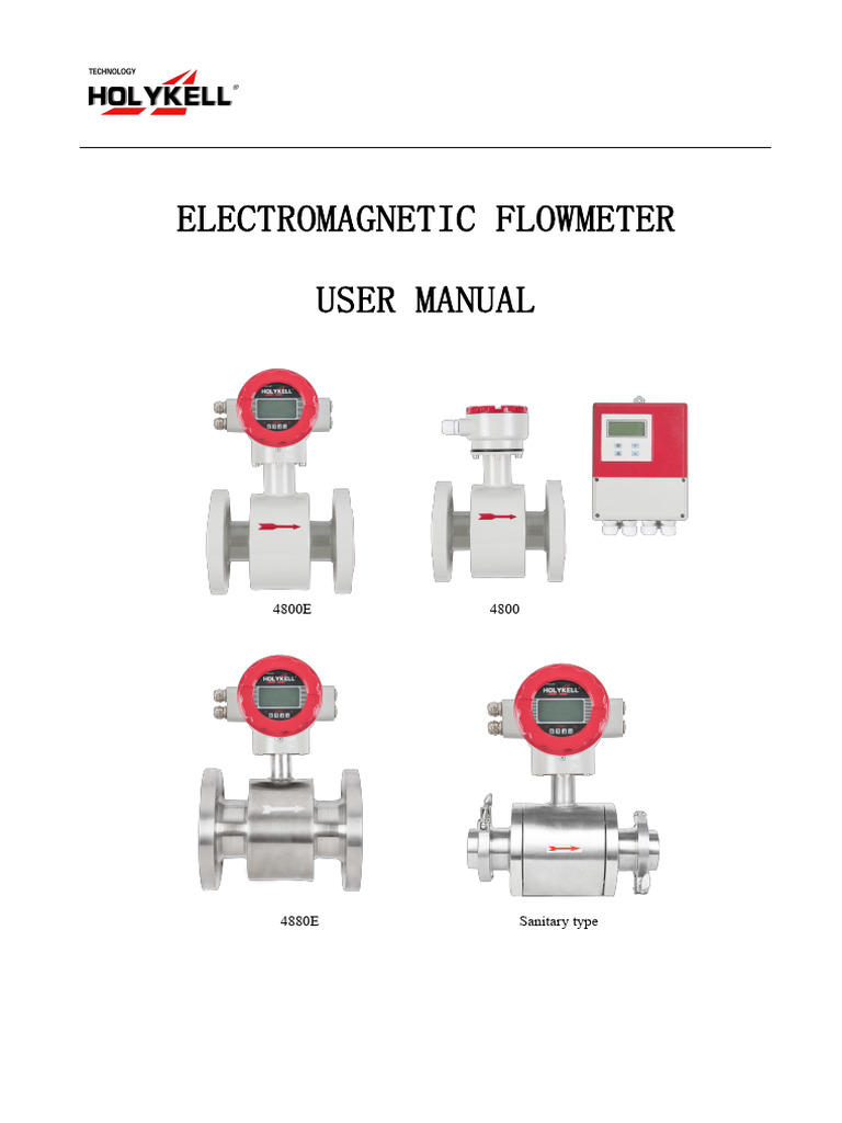 Electromagnetic Flowmeter User Manual | PDF | Flow Measurement | Power Supply
