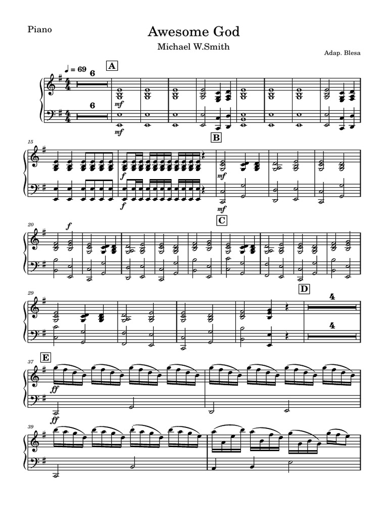 Awesome God-Piano | PDF