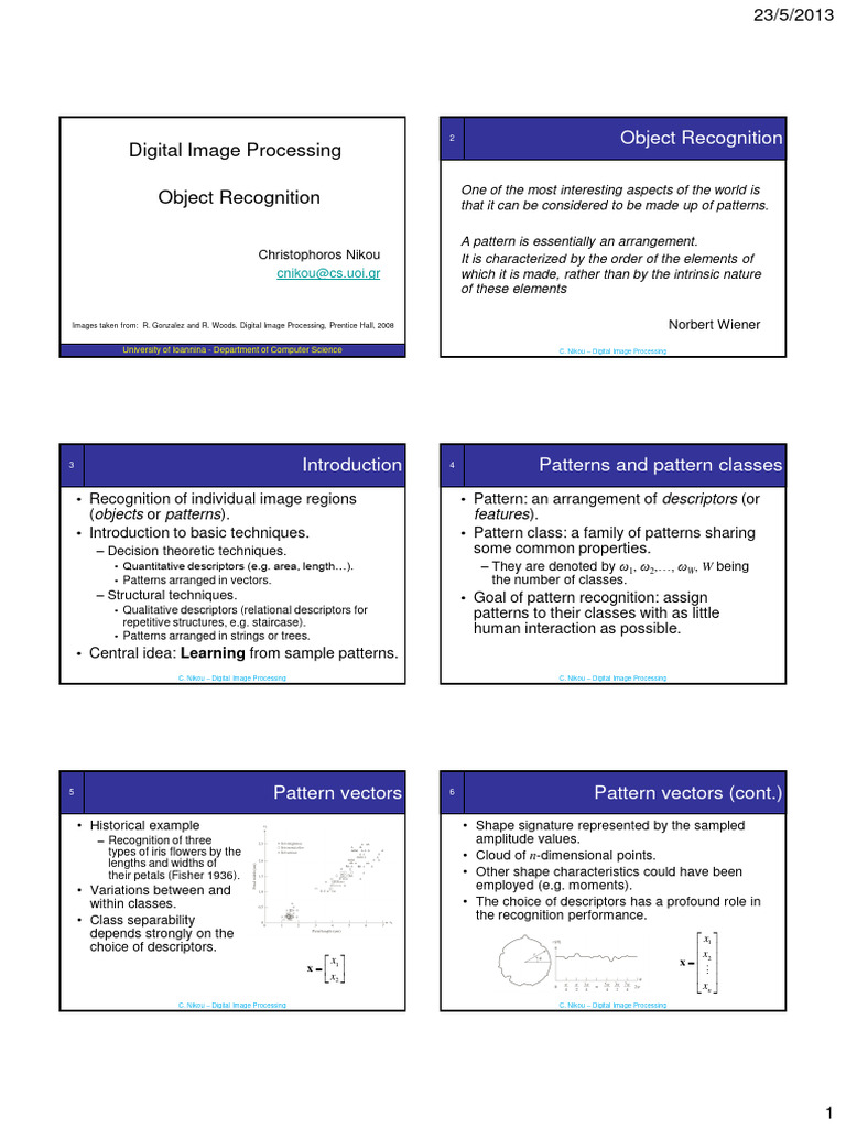 Pattern and Pattern Classifier | Download Free PDF | Probability Density Function | Statistical ...