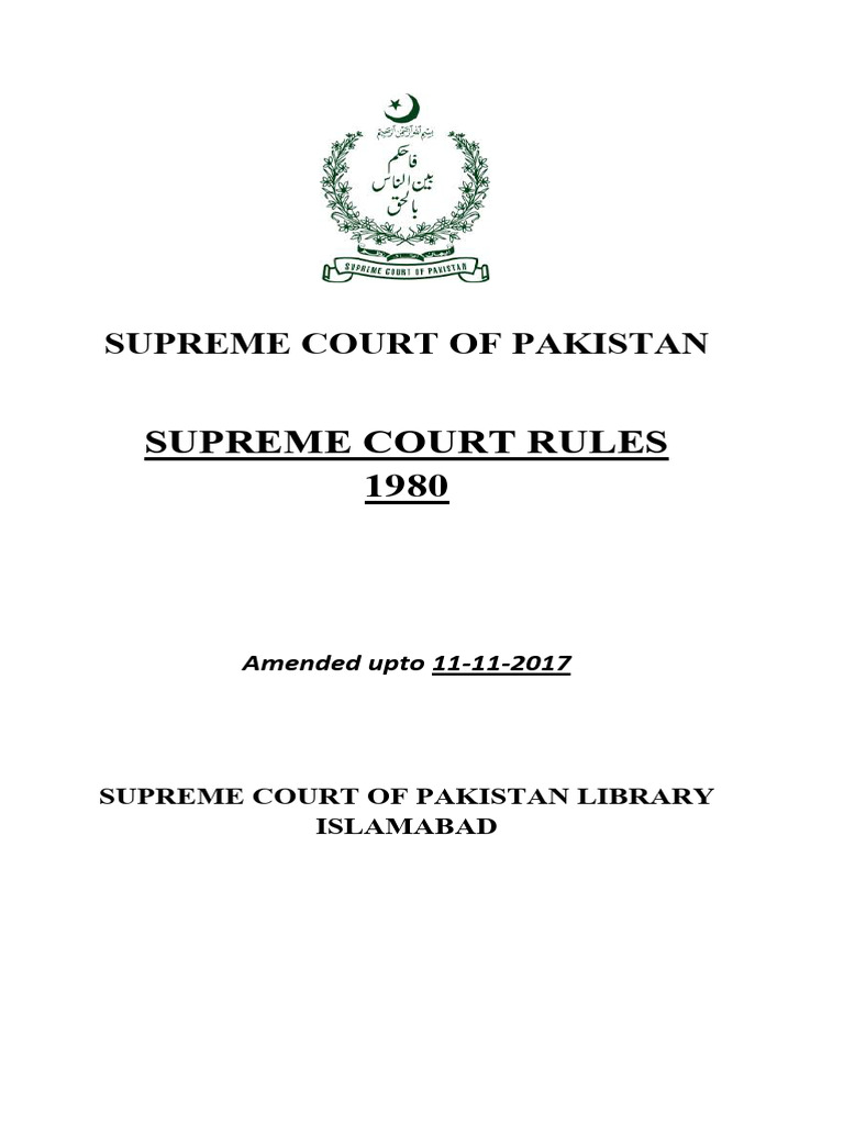 Supreme Court Rules 1980 Overview | PDF | Appeal | Constitutional Law
