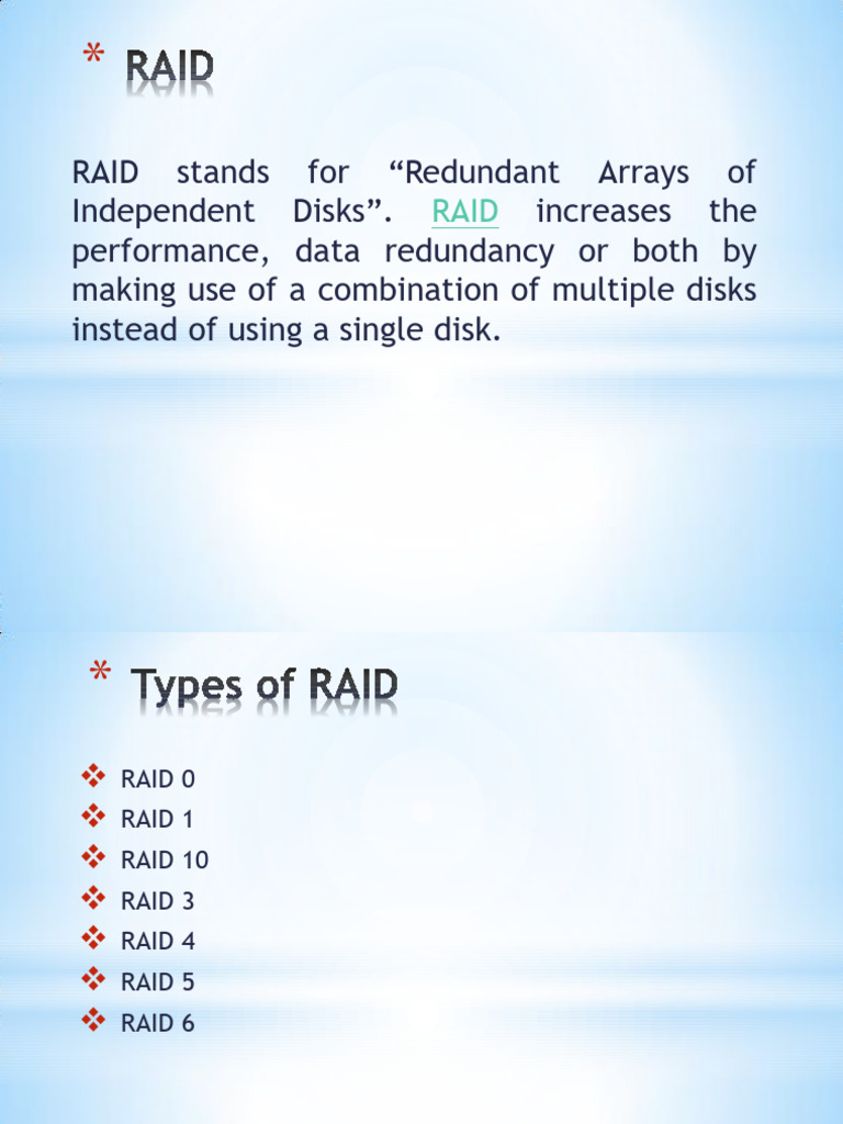 Understanding RAID Types and Benefits | PDF