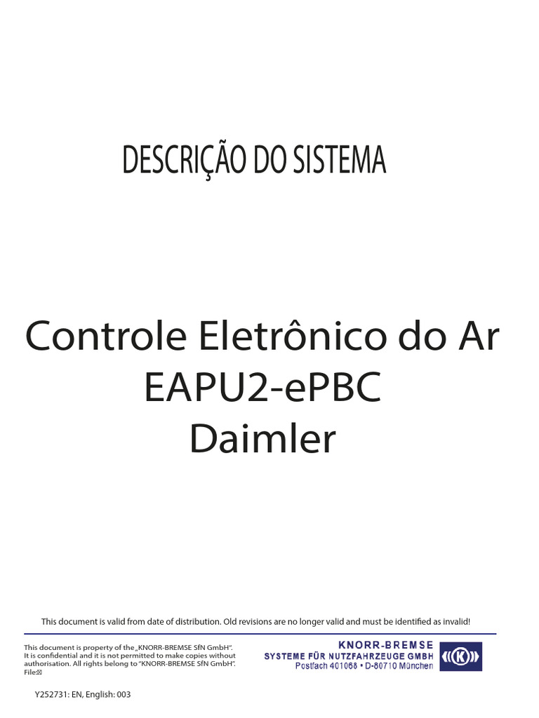 E-Apu MBB-PBC-KNORR | PDF | Freio | Umidade