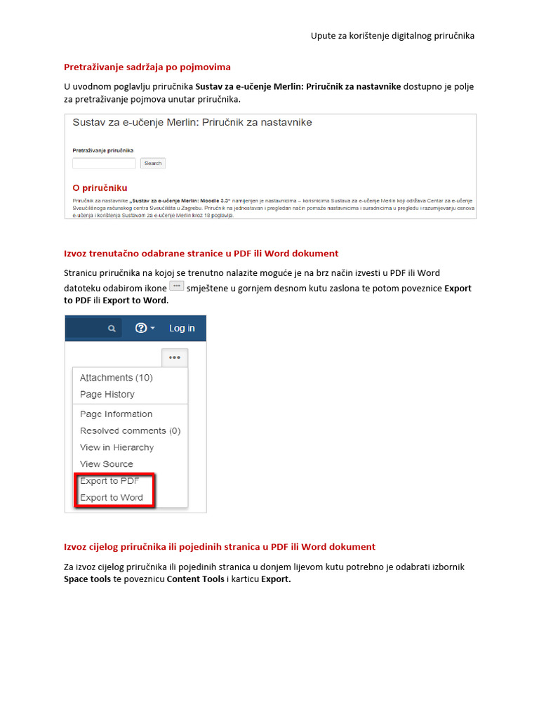 Upute Za Koristenje Digitalnog Prirucnika | PDF