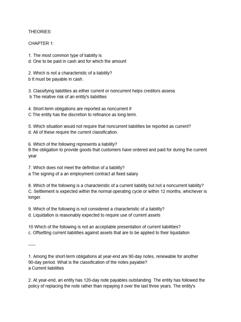Understanding Liability Classifications and Accounting | PDF | Bonds ...
