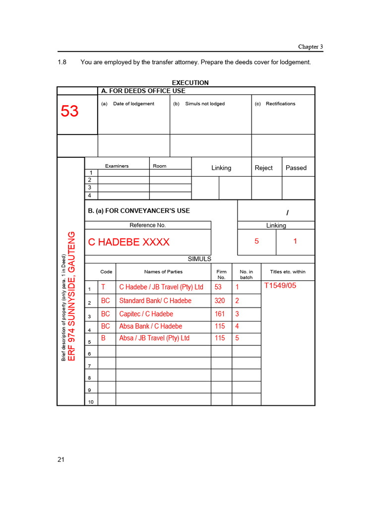 Answer - Lodgement Covers | Download Free PDF | Property Law | Private Law