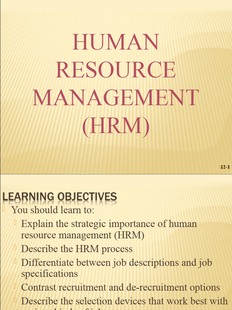 Human Resource Management Overview | PDF | Human Resource Management ...