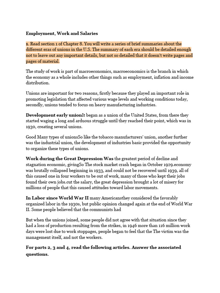 T Employment, Labor and Wages | PDF | Trade Union | Labour Economics