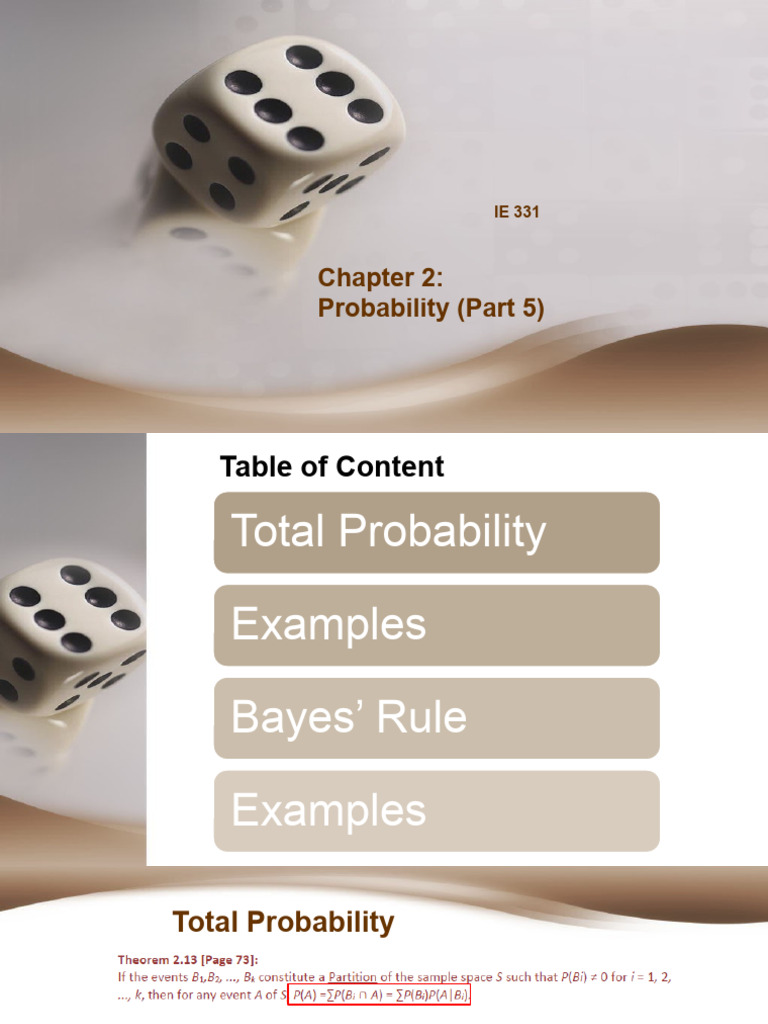 Chapter 2 (Part 5) | PDF | Probability Theory | Probability